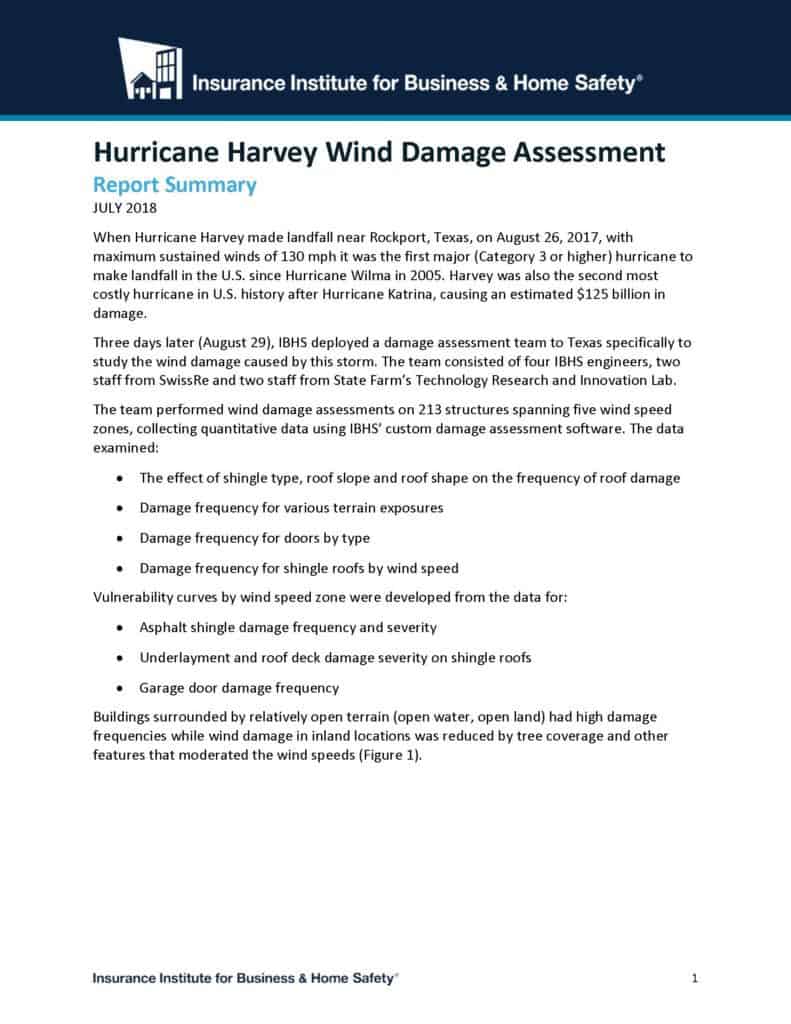 Post-Hurricane Investigations – Insurance Institute for Business & Home ...