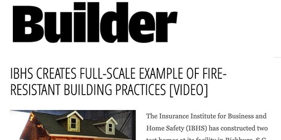IBHS Creates Full-Scale Example of Fire-Resistant Building Practices ...