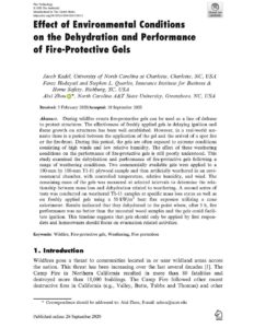 Fire‐Retardant Gels – Insurance Institute for Business & Home Safety