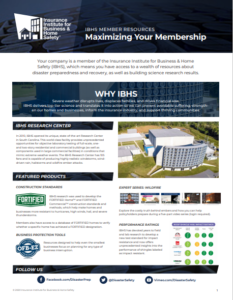 Maximizing Your IBHS Membership – Insurance Institute for Business ...