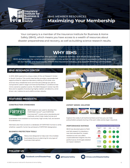 Maximizing Your IBHS Membership – Insurance Institute for Business ...